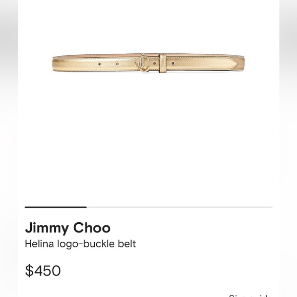 Jimmy Choo | Accessories | Jimmy Choo Helina Logobuckle Belt In Gold ...